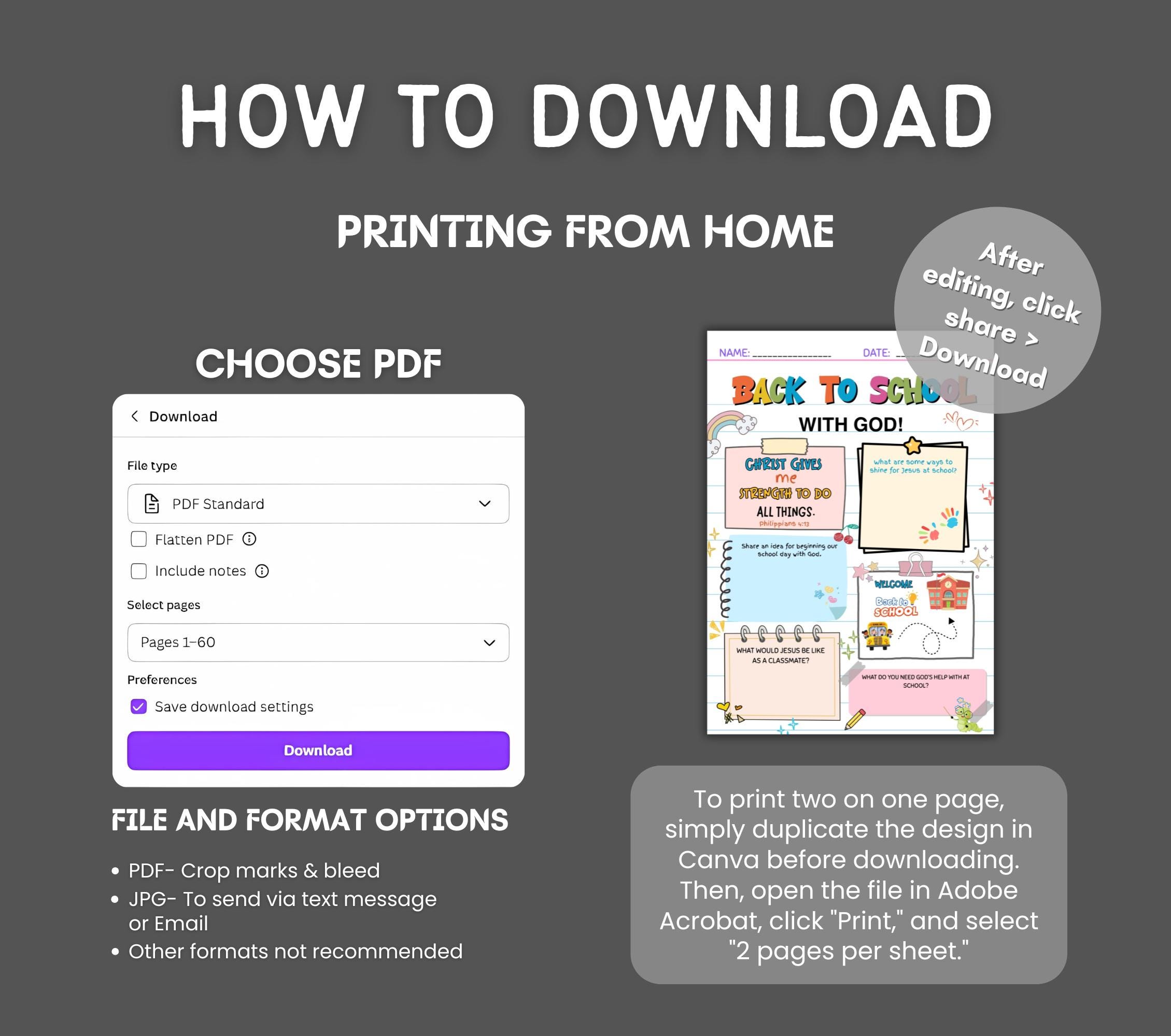 Christian Back to School With God Worksheet Printable, Back to School ...