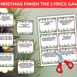 Christmas Carol Finish the Lyric Game, Christmas Song Trivia Game ...