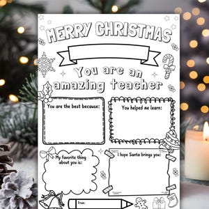 Teacher Christmas Gifts Printable, Teacher Appreciation Gift, Teacher ...
