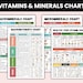 Nutrients Food Chart Bundle, Ultimate Nutrition Bundle, Vitamins ...