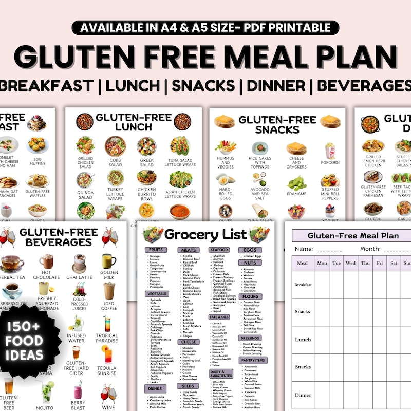 Celiac Meal Plans - Etsy