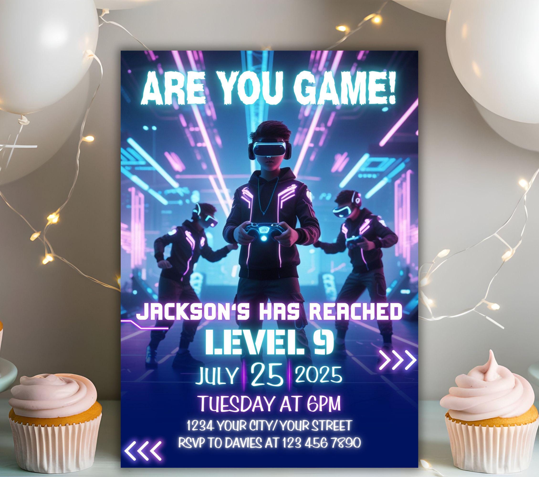 Editable Virtual Reality Birthday Invitation, VR Party Invitation ...