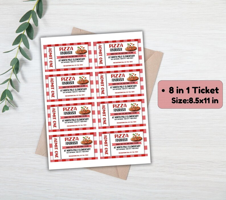 Editable Pizza Dinner Fundraiser Flyer Template, PTA PTO School Church ...