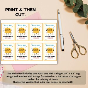 Crispy Rice Treats Good Luck Gift Tag Printable, Testing Day Snack Tag ...