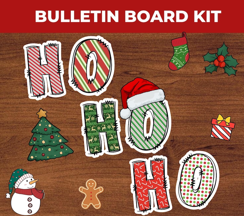 Christmas Bulletin Board Kit: December Themed Classroom Decor (digital ...