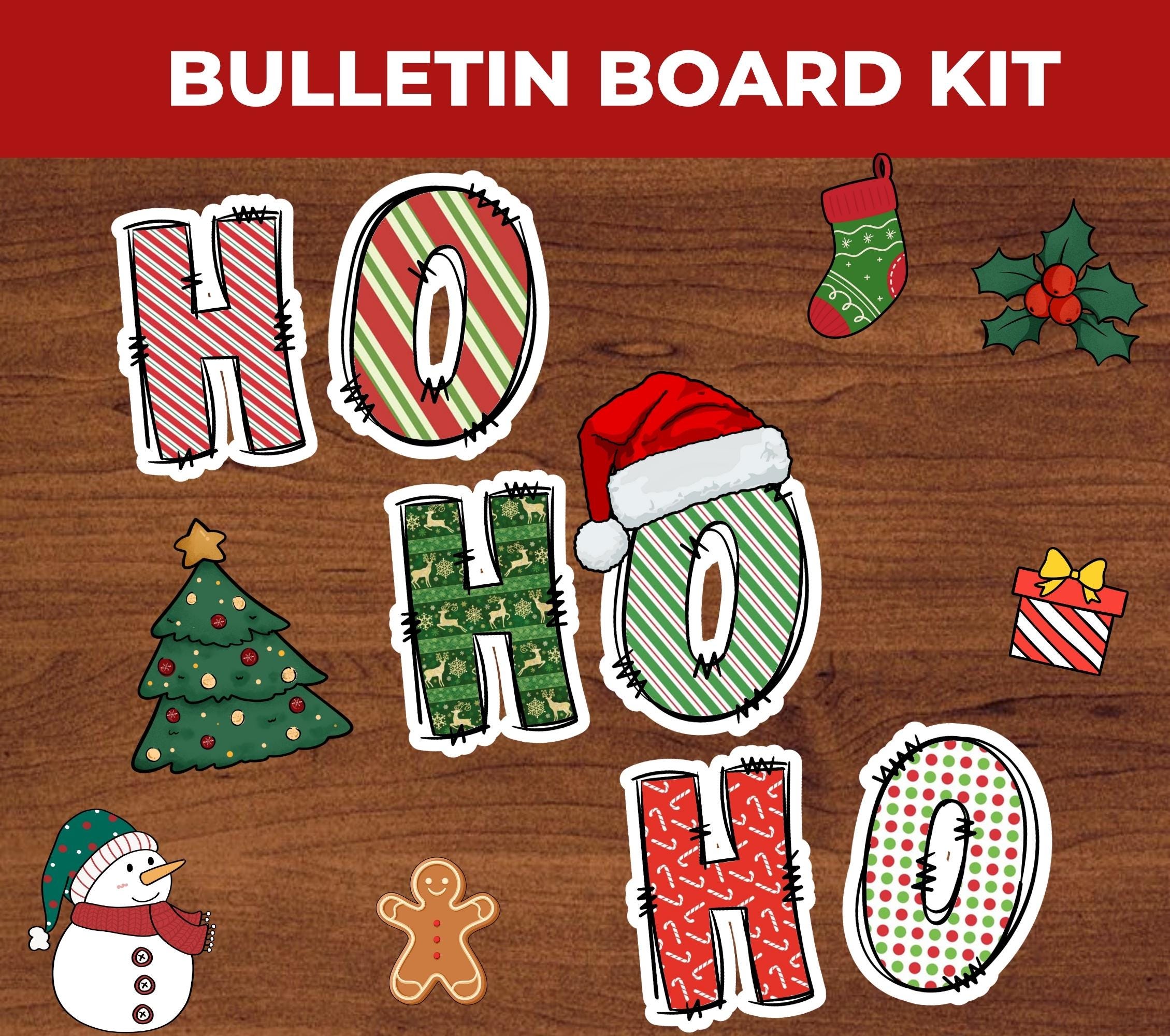 Christmas Bulletin Board Kit: December Themed Classroom Decor (digital ...
