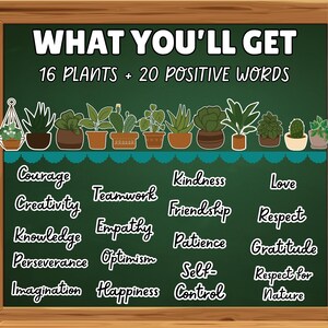 Plant Classroom Door Decor Kit Printable, Botanical Bulletin Board ...