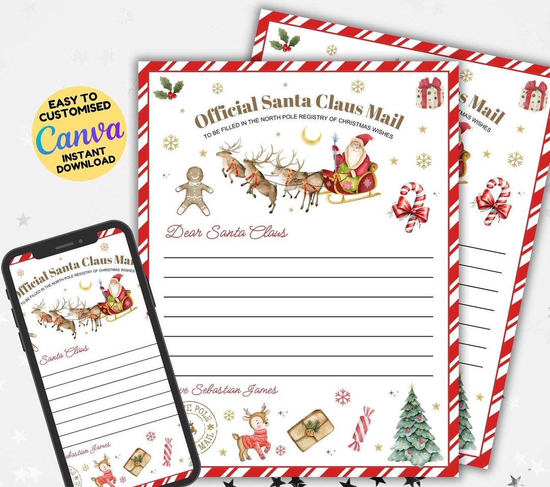 Personalized Letter From Santa Letter To Santa | Christmas Wish List ...