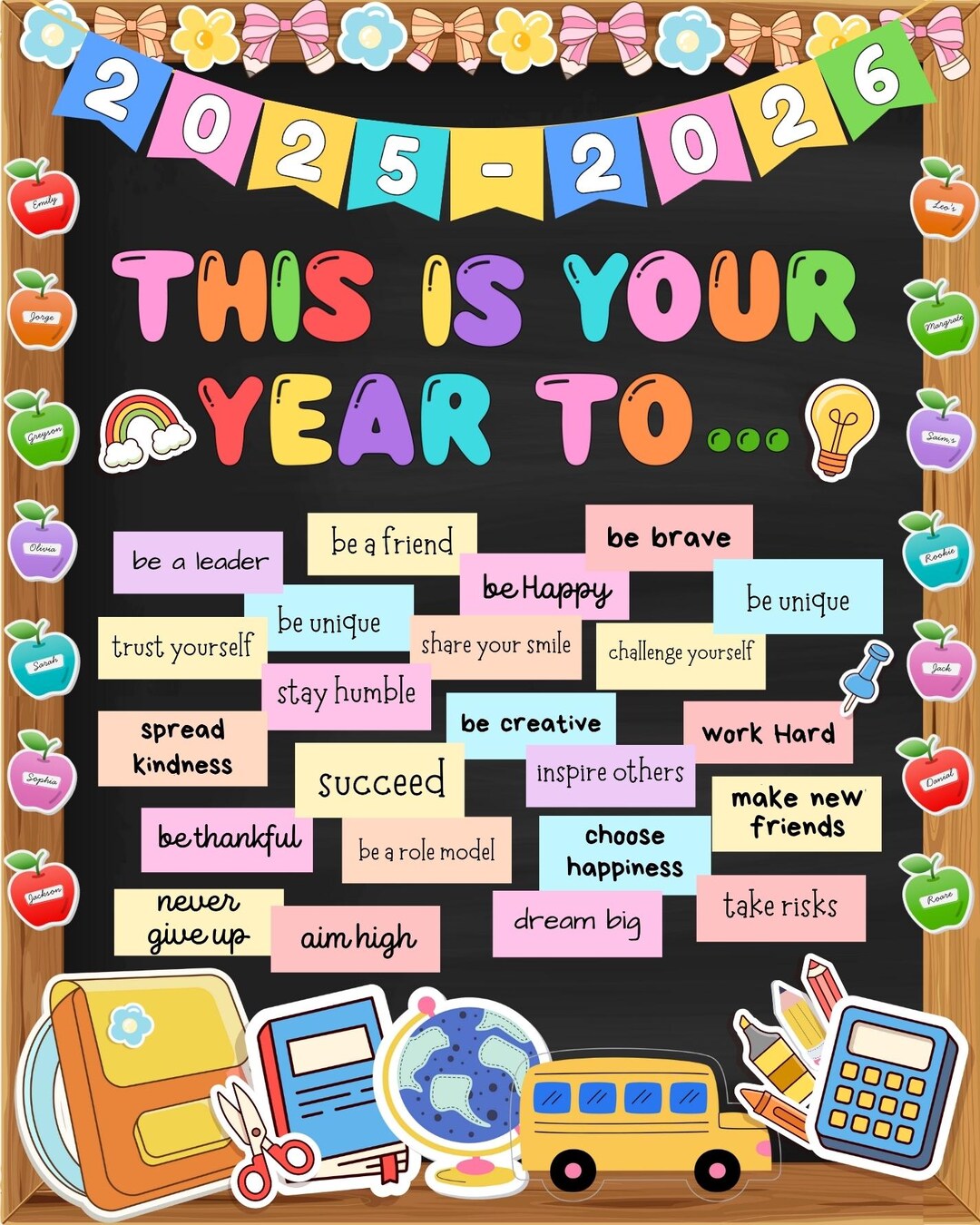 Back to School Motivational Bulletin Board, This is Your Year 2025-2026 ...