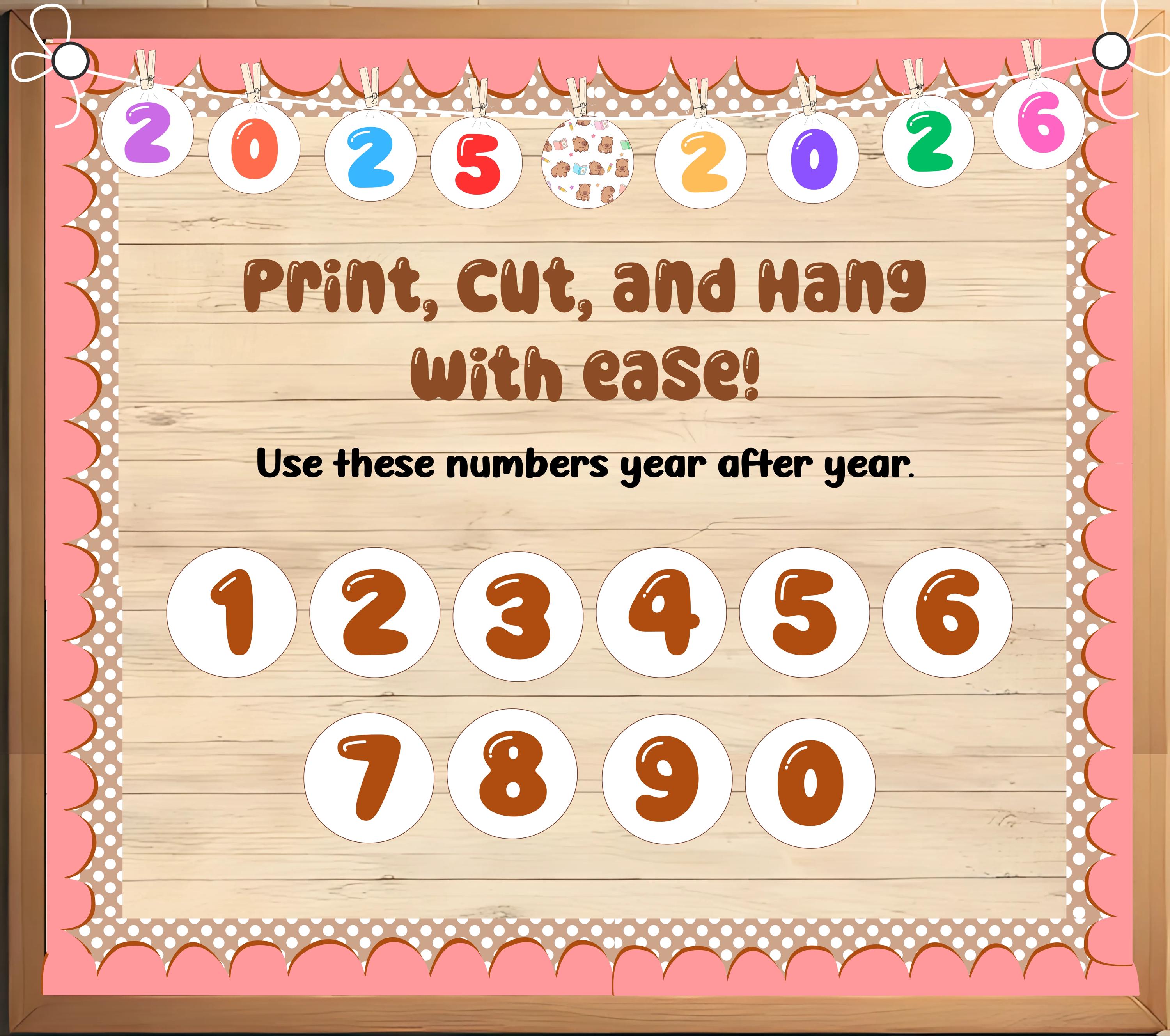 Cute Capybara Classroom Door Decor Kit Printable, Back to School ...