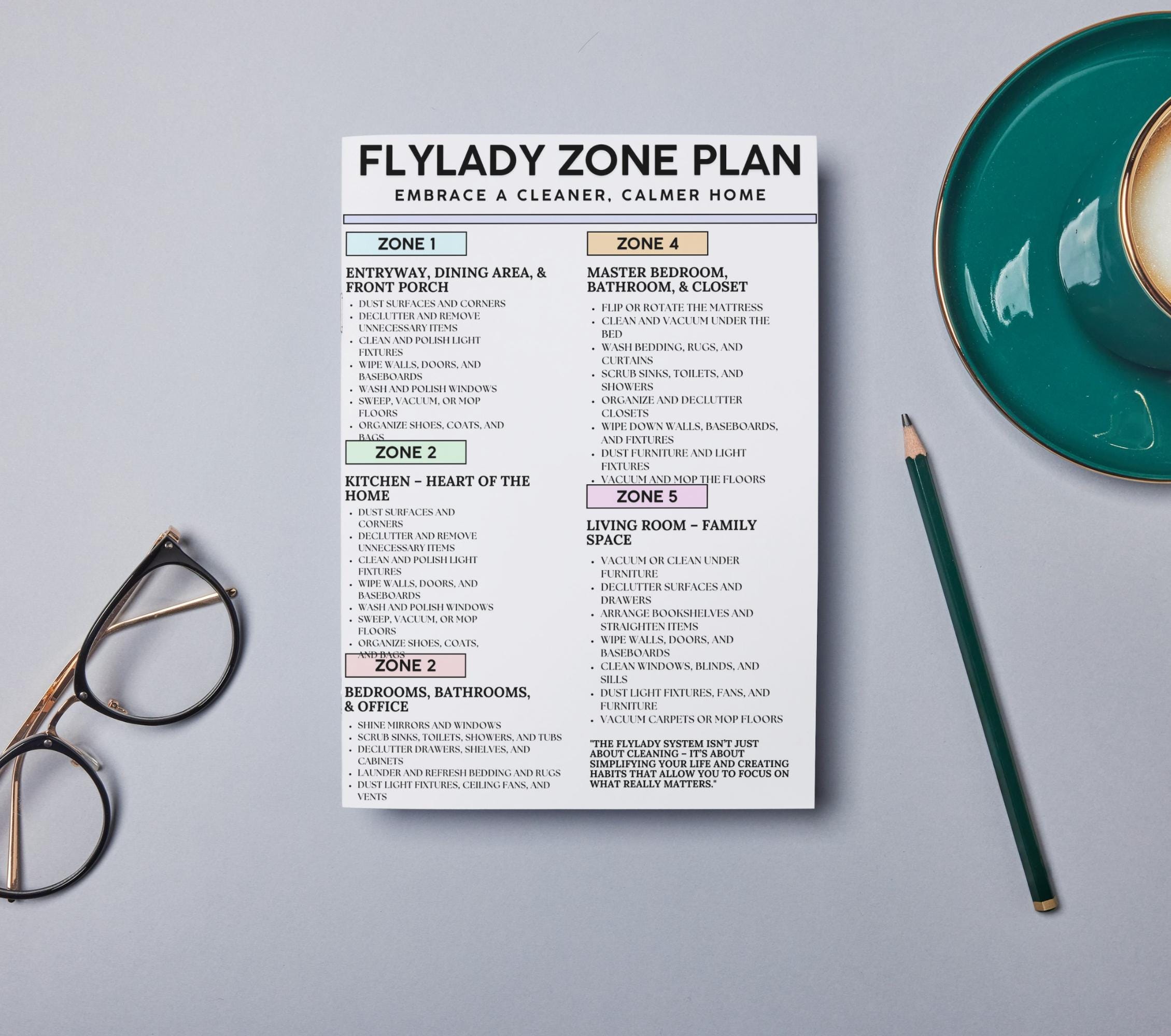 Flylady Cleaning Planner Editable, Control Journal Printable, Cleaning ...