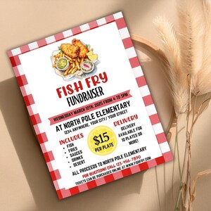 Editable Fish Fry Fundraiser Flyer Template, Fish Fry Fundraiser ...