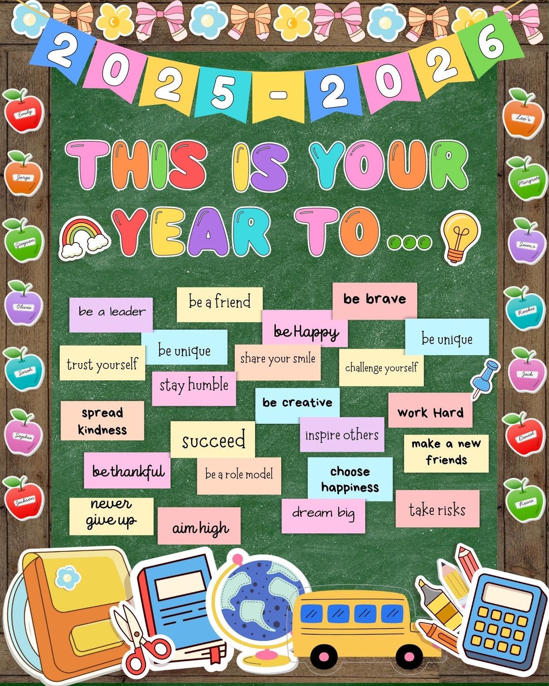 Back to School Motivational Bulletin Board, This is Your Year 2025-2026 ...