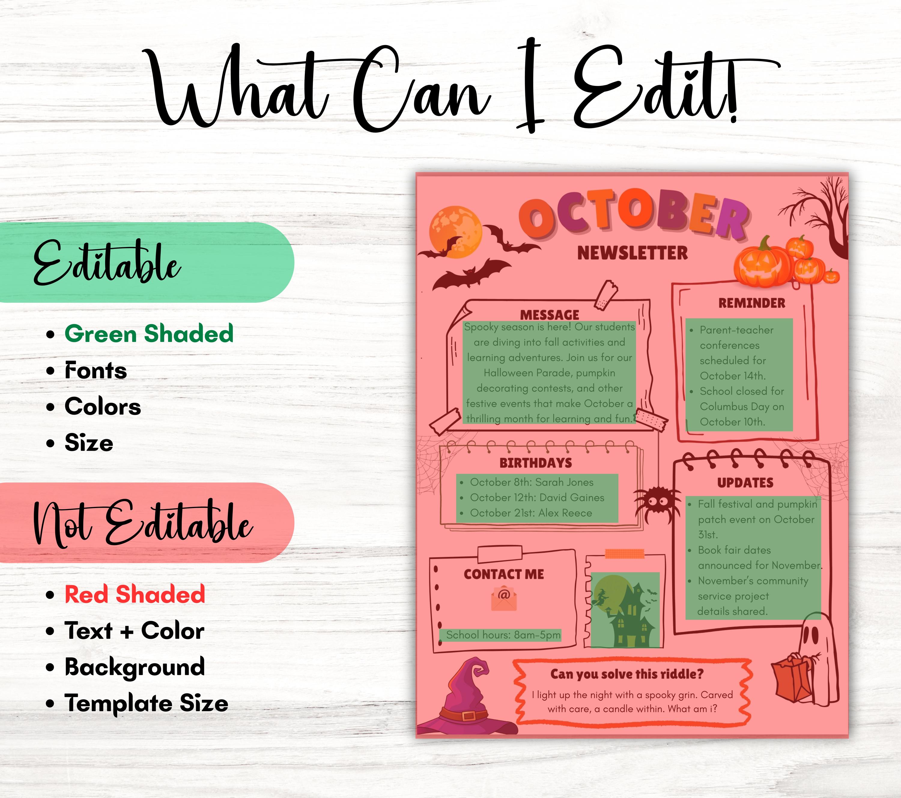 12 Months Newsletter Template Bundle, Back to School, Weekly Classroom ...