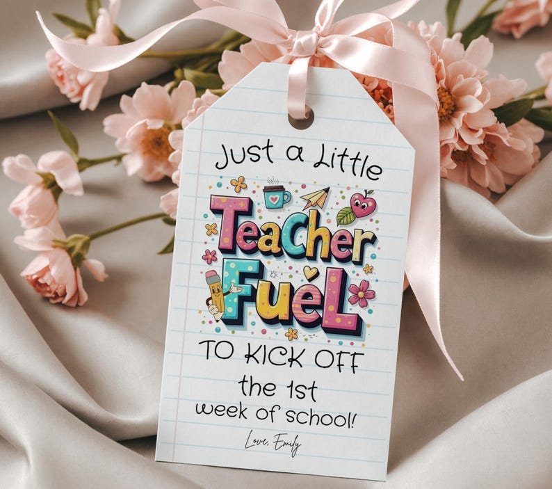 Back to School Gift Tag, First Day of School Gift Tag, First Week of ...
