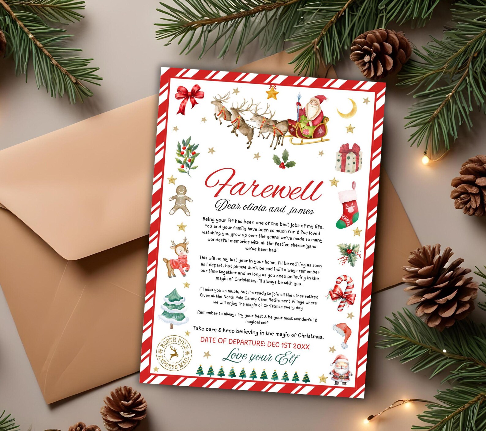 Editable Elf Retirement Letter, Goodbye to Retiring Elf Letter, Elf ...