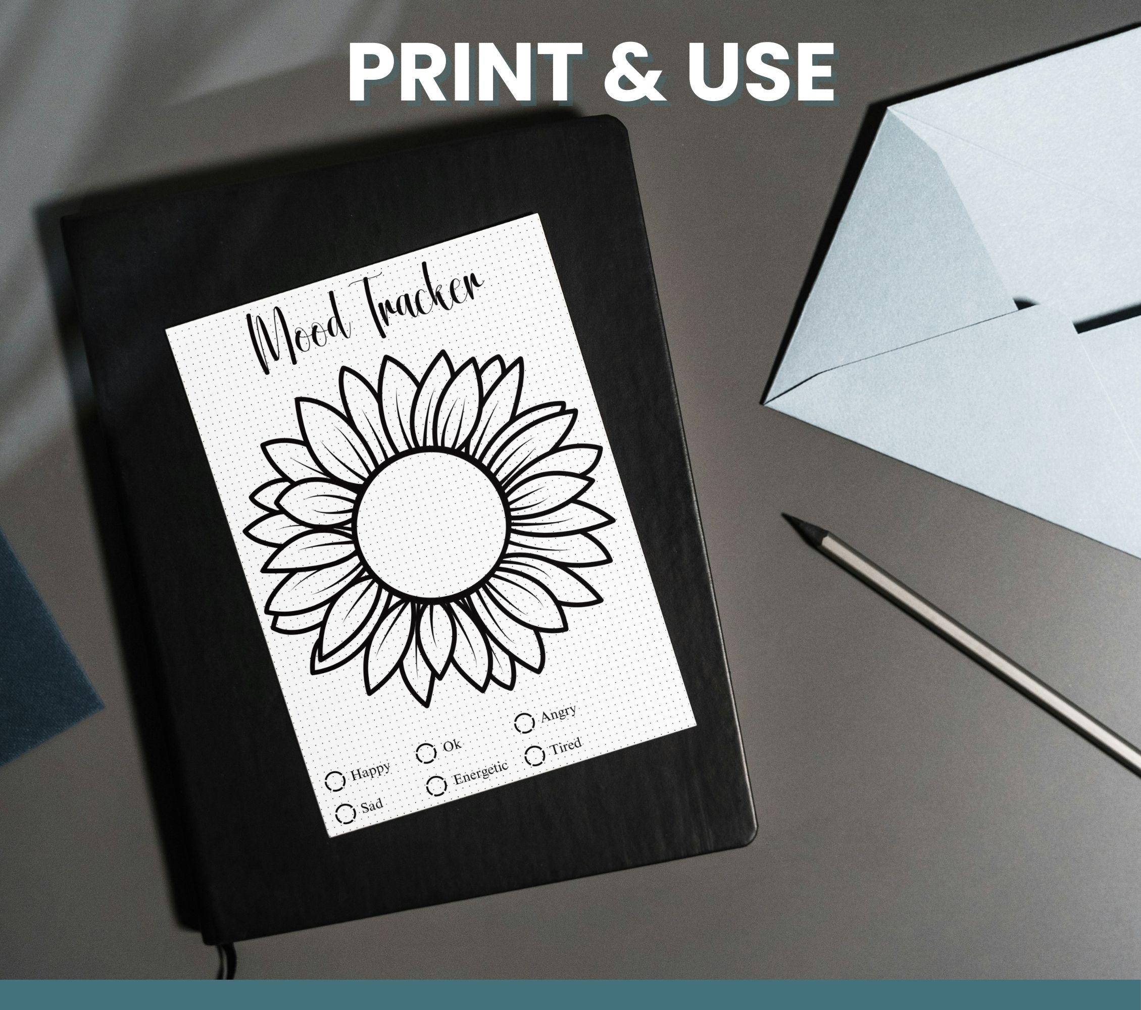 Mood Tracker Bundle Printable, Journal Pages, Monthly Mood Tracker ...