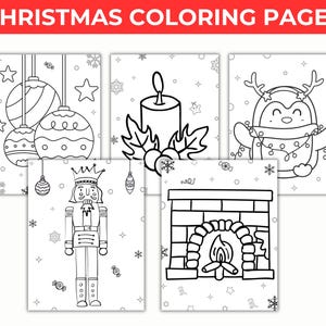 Christmas Coloring Pages Printable, Christmas Kids Activity, Christmas ...