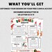 December Monthly Newsletter Template, Back to School, Weekly Classroom ...
