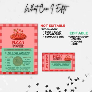 Editable Pizza Dinner Fundraiser Flyer Template, PTA PTO School Church ...