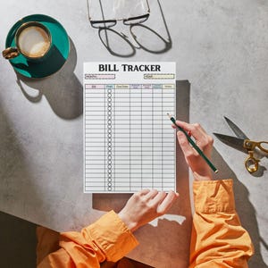 Bill Tracker Printable, Monthly Bill Tracker Printable, Bill Payment ...