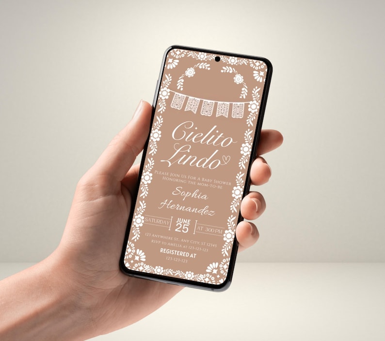 Editable Cielito Lindo Baby Shower Invite, Cielito Lindo Video ...