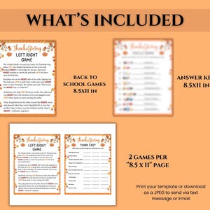 Thanksgiving Games Bundle, Thanksgiving Party Games, Thanksgiving Games ...