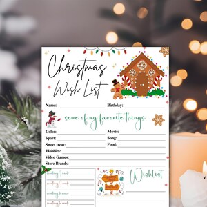 My Christmas Wish List, Adult Christmas Wish List, Secret Santa Wish ...