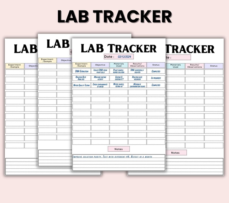 Printable Lab Tracker, Lab Results Tracker, Printable and Fillable ...