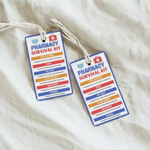 Pharmacy Appreciation Gift Tag Printable, Pharmacy Survival Kit Tag ...