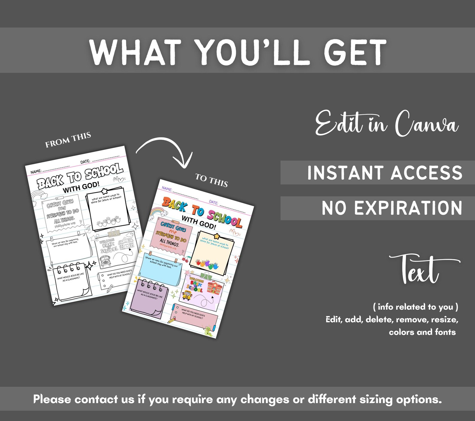 Christian Back to School With God Worksheet Printable, Back to School ...