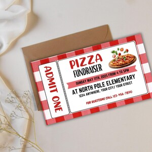 Editable Pizza Dinner Fundraiser Flyer Template, PTA PTO School Church ...