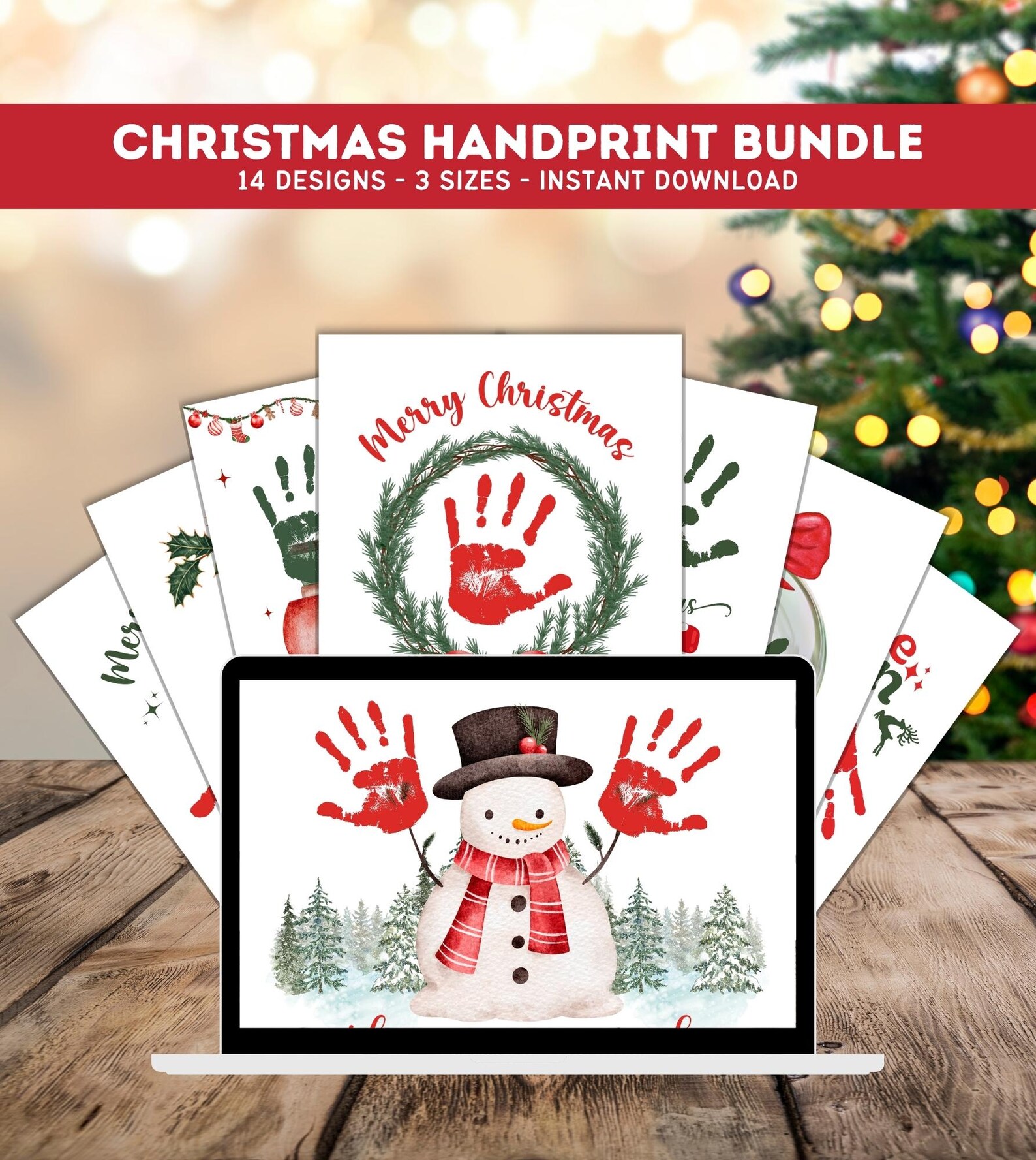 Christmas Handprint Craft, Christmas Activity, Printable Christmas ...