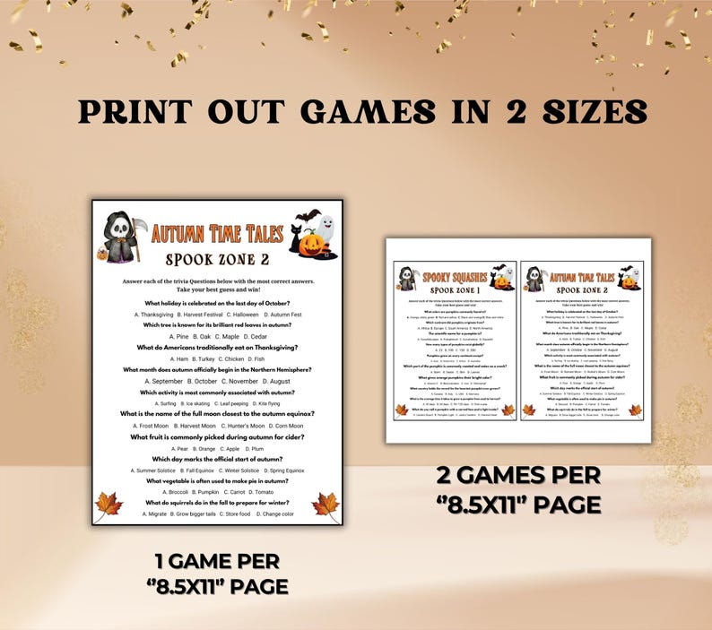Halloween Trivia Games Bundle Printable, Halloween Party Ideas ...