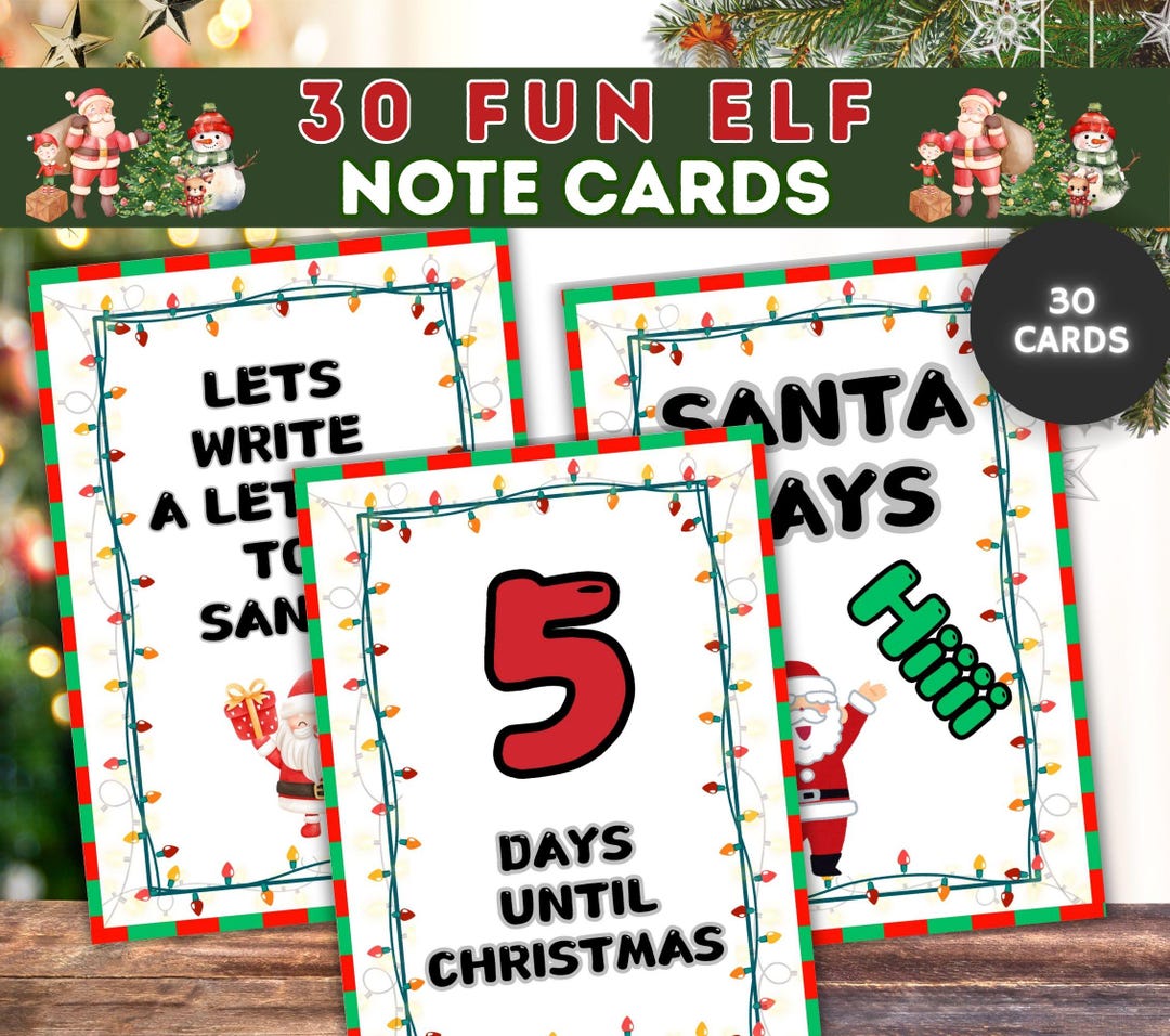 Christmas Elf Notes Printable, Message From Elf Card, Note From Elves ...