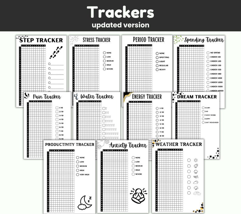 Paquete imprimible de Bullet Journal 2025, imprimibles de Bullet ...