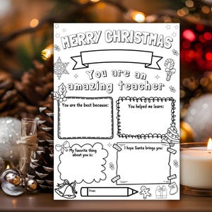 Teacher Christmas Gifts Printable, Teacher Appreciation Gift, Teacher ...