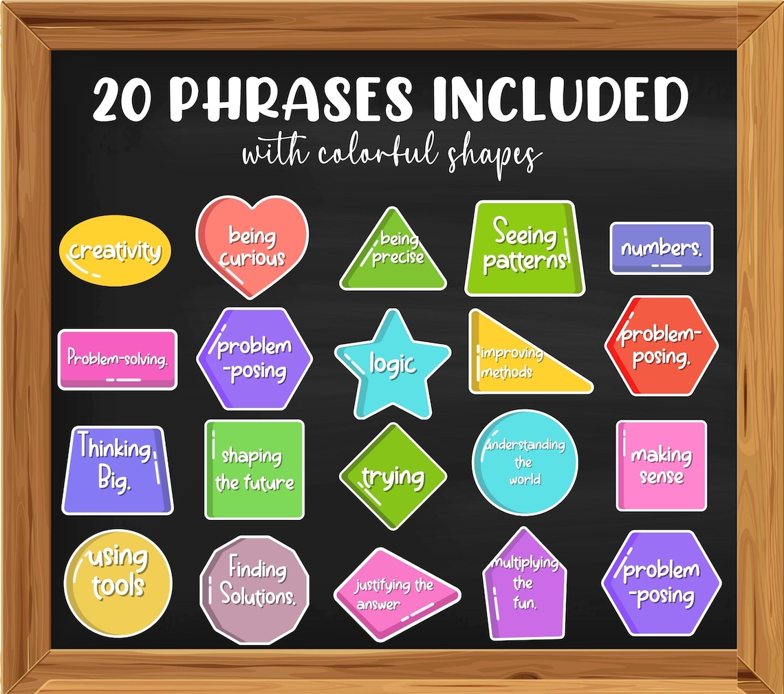 Math Bulletin Board Kit, Back to School Motivational Bulletin Board ...
