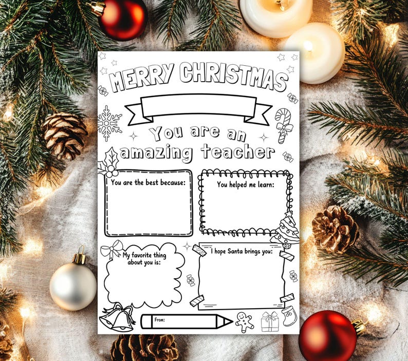 Teacher Christmas Gifts Printable, Teacher Appreciation Gift, Teacher ...