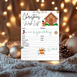 My Christmas Wish List, Adult Christmas Wish List, Secret Santa Wish ...