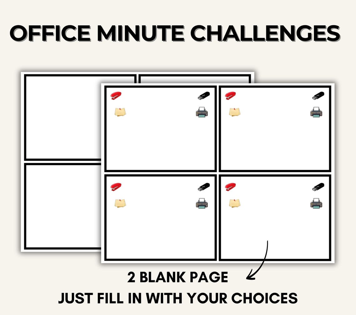 Office Icebreaker Game, Office Minute Games Printable, Office Party ...