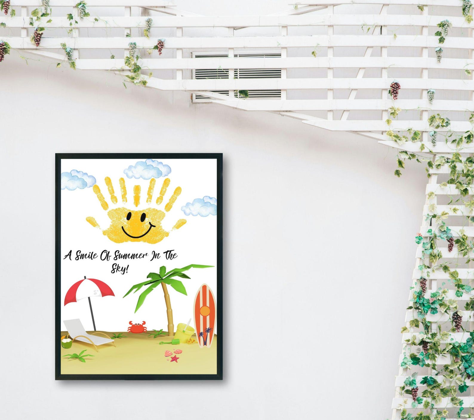 Printable Summer Handprint Craft Bundle, Summer Handprint Art, Summer ...