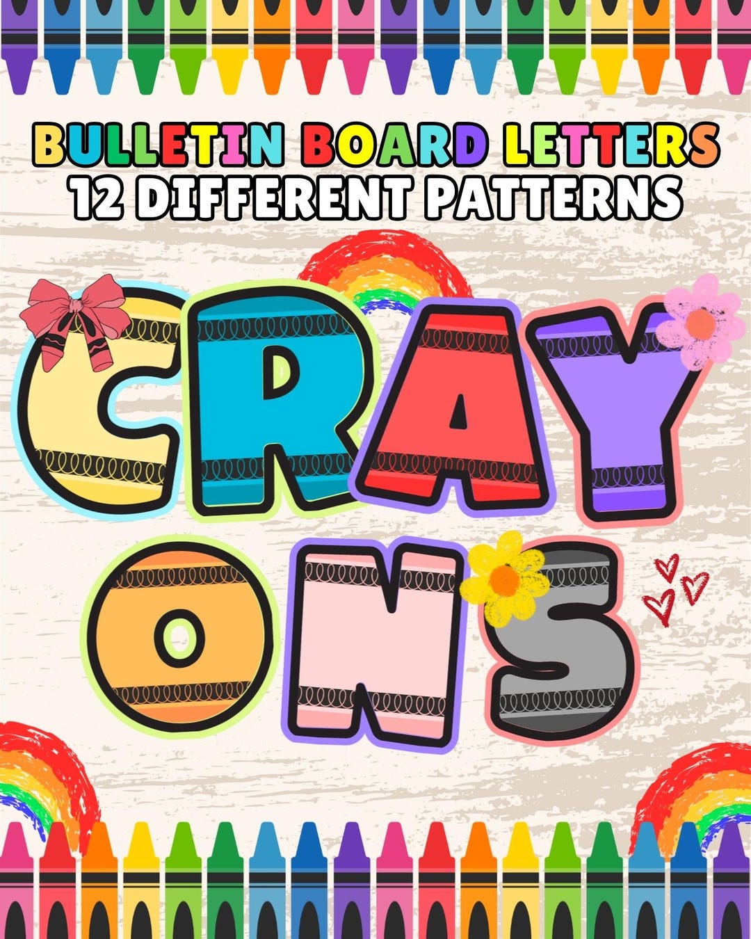 Bulletin Board Letters Alphabet, Alphabet Crayon Letters, Back to ...