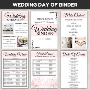 The Ultimate Wedding Day Binder Canva Template, Wedding Planner ...