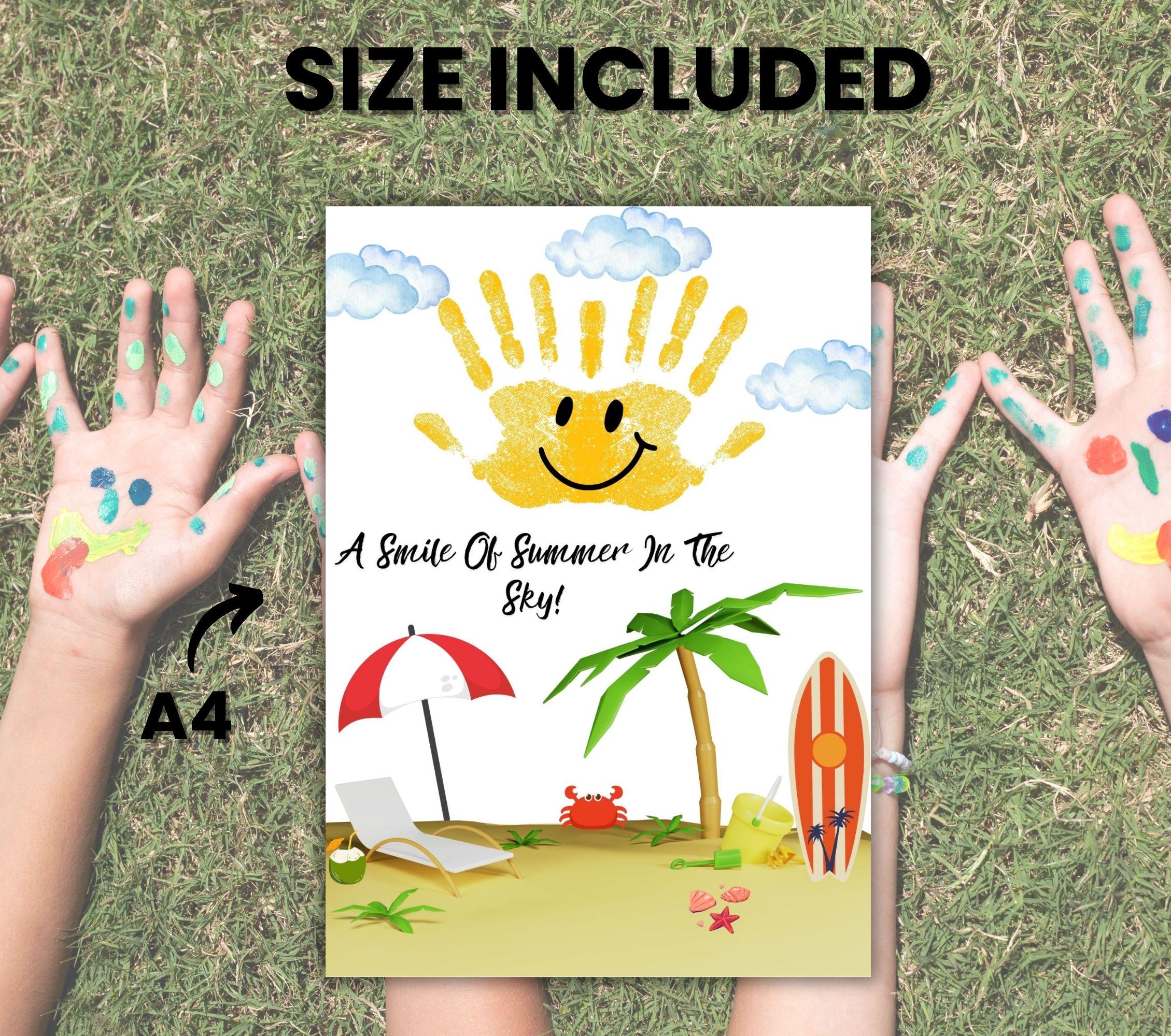 Printable Summer Handprint Craft Bundle, Summer Handprint Art, Summer ...