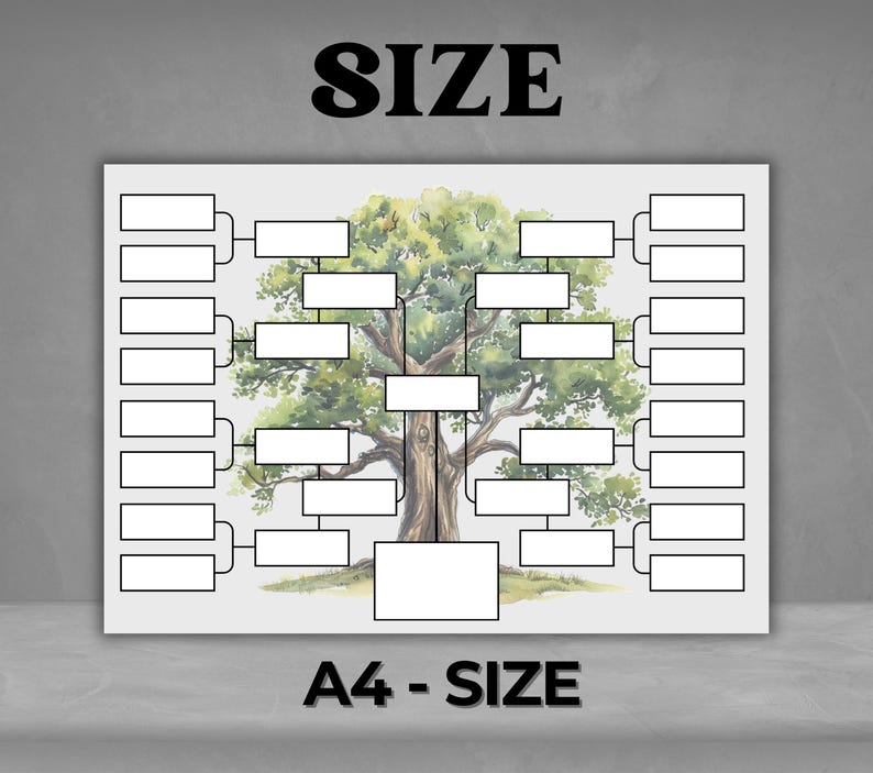 Family Tree Template 6 Generation Editable, Family Tree Chart ...