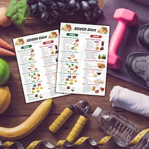 ADHD Food List Printable, Attention Deficit Hyperactivity Disorder Meal ...