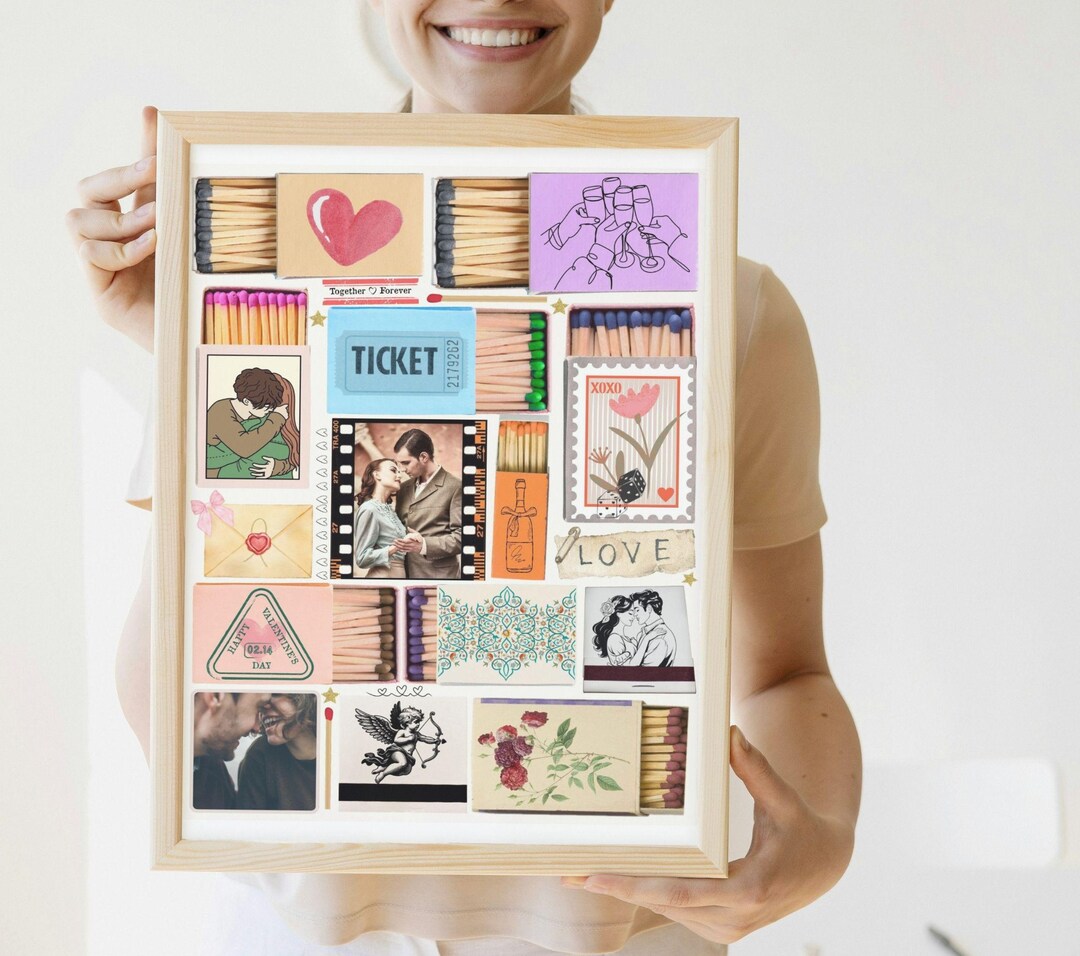 Personalized Matchbook Template, Matchbook Poster Art, Matchbox Digital ...