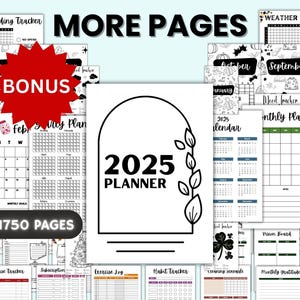 2025-2026 Bullet Journal Bundle Printable, Bullet Journal Pintables ...