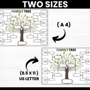 Family Tree Template 5 Generation Editable, Family Tree Chart ...
